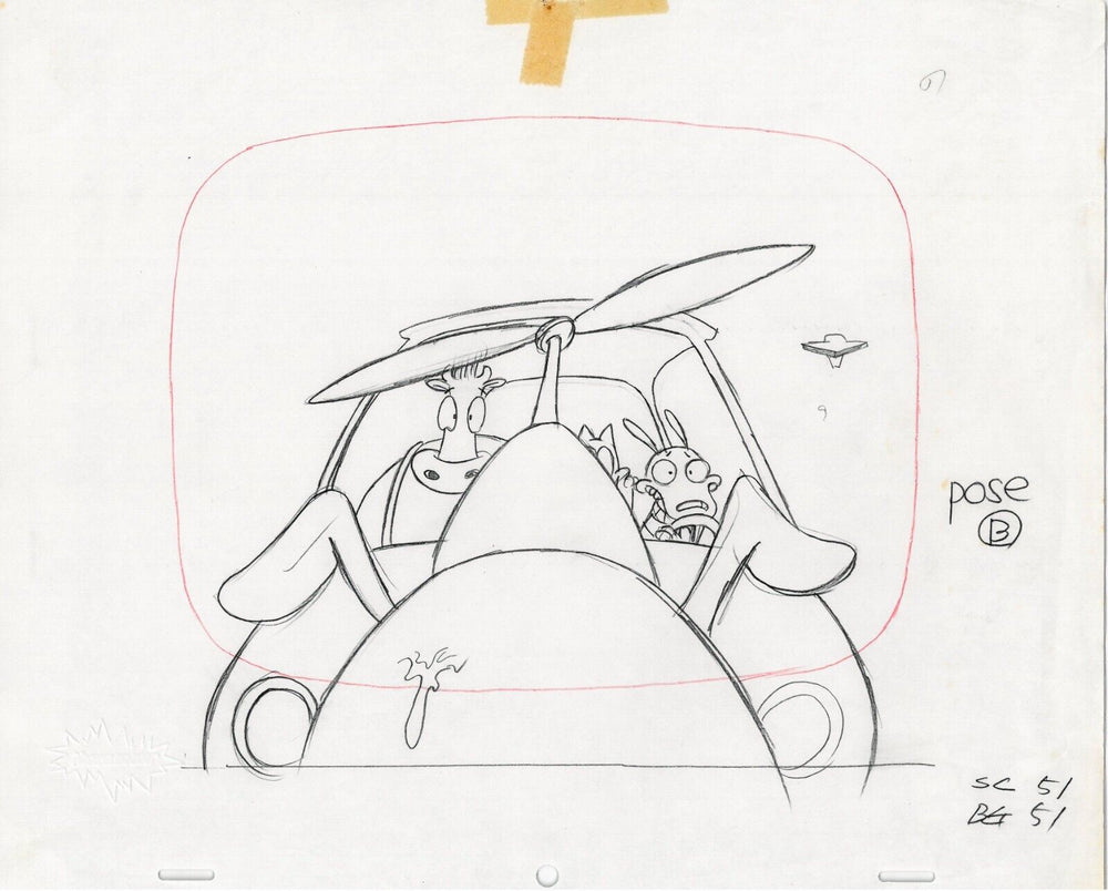 Rocko's Modern Life Original 1990's Production Drawing Animation car ... Rocko's Modern Life Original 1990's Production Drawing Animation car ...